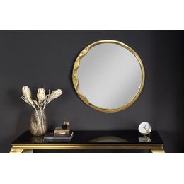 Riess Ambiente Runder Wandspiegel ABSTRACT 55cm gold Metall handmade Riess-Ambiente Glamour Modern