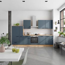 Nobilia K&uuml;chenblock Easytouch Low m. Ger&auml;ten Dunkelblau