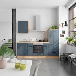 Nobilia K&uuml;chenblock Easytouch Low m. Ger&auml;ten Dunkelblau