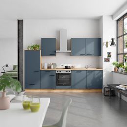 Nobilia K&uuml;chenblock Easytouch Low m. Ger&auml;ten Dunkelblau