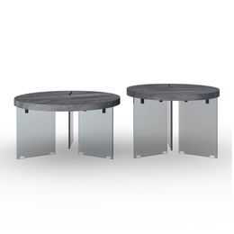 Couchtisch Moreno Grau MDF 2-er Set