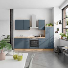 Nobilia K&uuml;chenblock Easytouch Low m. Ger&auml;ten Dunkelblau