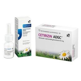 Mometason Adgc 50 &mu;g/Spr&uuml;hsto&szlig; Nasenspray 140 + Cetirizin Adgc Filmtabletten 1 St