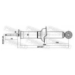 FEBEST Sto&szlig;d&auml;mpfer 04658544r Hinterachse f&uuml;r MITSUBISHI