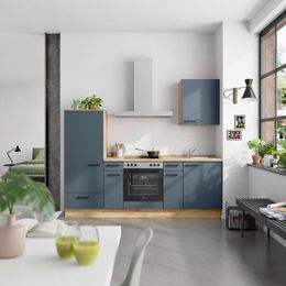 Nobilia K&uuml;chenblock Easytouch Low m. Ger&auml;ten Dunkelblau
