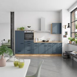 Nobilia K&uuml;chenblock Easytouch Low m. Ger&auml;ten Dunkelblau