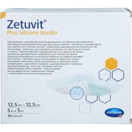 Zetuvit Plus Silicone Border steril 12,5x12,5 cm 10 St