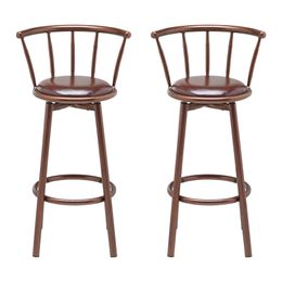 Barhocker-Set Fabio Braun Lederlook Gepolstert