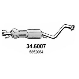 Asso Mittelschalld&auml;mpfer 346007 f&uuml;r Opel Vaughall