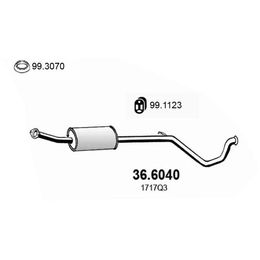 Asso Mittelschalld&auml;mpfer 366040 f&uuml;r TALBOT