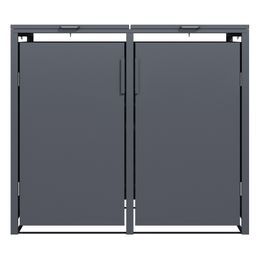 Plats M&uuml;lltonnenbox anthrazit 132 x 116 x 80 cm