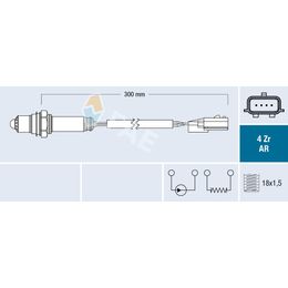 FAE Lambdasonde 75661 f&uuml;r RENAULT NISSAN