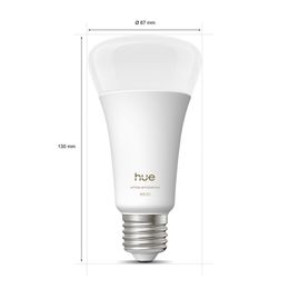 PHILIPS Hue LED-Lampe 'Hue White Ambiance' wei&szlig; E27 11,8 W 1600 lm