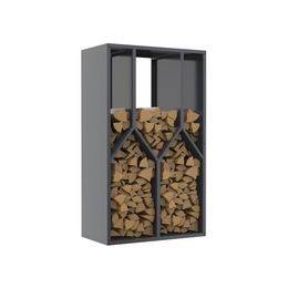WESTMANN Kaminholzregal 'Castra B' Stahl anthrazit 95 x 50 x 160 cm
