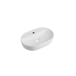 VEROSAN PRO Aufsatzwaschtisch 'Tari' Keramik oval matt white 60,5 x 40 x 12 cm