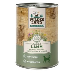 Hundenassfutter 'Lamm mit Reis, Zucchini, Wildkr&auml;utern und Distel&ouml;l' Adult 400 g