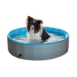 ZooRoyal Hundepool grau/petrolblau PVC &Oslash; 120 x 30 cm