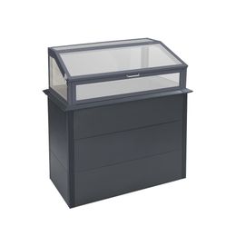 WESTMANN Hochbeet 'Primus Plus M' Stahl anthrazit mit Fr&uuml;hbeetaufsatz 100 x 50 x 113 cm