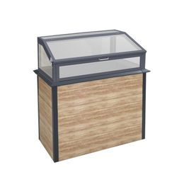 WESTMANN Hochbeet 'Primus-Multi Plus M' Stahl anthrazit/Holzoptik mit Fr&uuml;hbeetaufsatz 100 x 50 x 113 cm