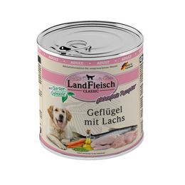 LANDFLEISCH Hundefutter 'Classic' Gefl&uuml;gel, Lachs 800 g