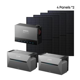 Anker SOLIX Solarmodul-Set 8 x 500 W mit Solarbank 3 'E2700 Pro' und Verbindungskabel