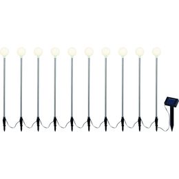 toom Solar-Stablichterkette 10 LEDs wei&szlig;/silbern 350 cm