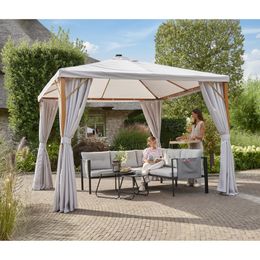 Solarpavillon 'Solea' grau 4 Seitenteile 300 x 300 x 280 cm