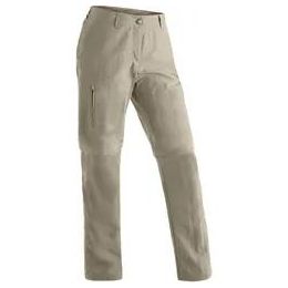 Outdoorhose Maier Sports "Nicolina", Damen, Gr. 23, Kurzgr&ouml;&szlig;en, beige, 100% Polyamid, Hosen Outdoorhose, Damen Zip-Off Wanderhose, schnelltrocknende Trekkinghose, Regular Fit