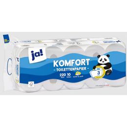 Ja! Toilettenpapier 3-lagig 10 x 220 Blatt