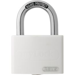Abus Vorh&auml;ngeschloss 'T65AL/40 my Lock' wei&szlig; 4,3 x 6,2 x 1,8 cm