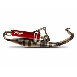 Auspuff Yasuni R-PRO rot f&uuml;r wassergek&uuml;hlte Peugeot liegend, Ludix, Vicacity, Derbi Hunter