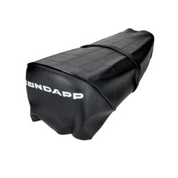 Sitzbankbezug mit Schriftzug 575x280mm schwarz f&uuml;r Z&uuml;ndapp KS 50, GTS 50, C 50 Sport Typ 529