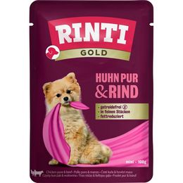Rinti Hundefutter 'gold' Huhn Pur, Rind 100 g