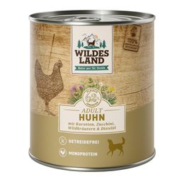 Hundenassfutter 'Huhn mit Karotten, Zucchini, Wildkr&auml;utern und Distel&ouml;l' Adult 800 g