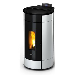 FreePoint Pelletofen 'Globe' Stahl schwarz/wei&szlig; 10,5 kW
