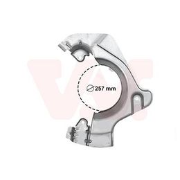 Van Wezel Spritzblech, Bremsscheibe 3804371 Vorderachse links f&uuml;r Fiat Opel