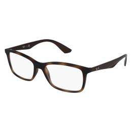Ray-Ban RX7047 Brille Herren | Fassung: Vollrand, Quadratisch, Havanna