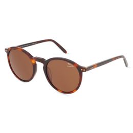 Jaguar J 7282 | Unisex-Sonnenbrille | Fassung: Vollrand, Rund, Acetat, Braun | Glasfarbe: Braun