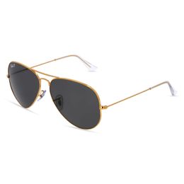 Ray-Ban RB 3025 AVIATOR LARGE METAL | Unisex-Sonnenbrille | Fassung: Vollrand, Pilot, Metall, Gold | Glasfarbe: Grau