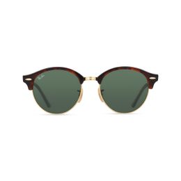 Ray-Ban RB4246 | Unisex-Sonnenbrille | Fassung: Vollrand, Rund, Acetat, Havanna Gold | Glasfarbe: Gr&uuml;n