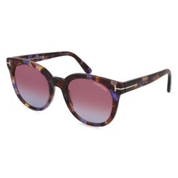 Tom Ford FT1109 | Unisex-Sonnenbrille | Fassung: Vollrand, Butterfly, Acetat, Havanna Mehrfarbig | Glasfarbe: Rose Verlaufend