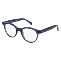Fielmann BC 008 CL Brille Teenager | Fassung: Vollrand, Panto, Blau Transparent