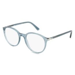 Persol 0PO3353V Brille Unisex | Fassung: Vollrand, Panto, Blau Transparent
