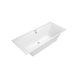 Villeroy & Boch V&B Rechteck-Badewanne Squaro Edge 12 Duo 180x80cm, wei&szlig;, Ablauf mittig ; Villeroy & Boch (UBQ180SQE2DV-01)