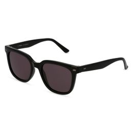 Fielmann MC 560 SUN CL SIMON | Herren-Sonnenbrille | Fassung: Vollrand, Quadratisch, Propionat, Schwarz Gl&auml;nzend | Glasfarbe: Grau