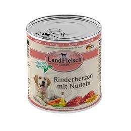 LANDFLEISCH Hundefutter 'Classic' Rinderherz, Nudeln 800 g