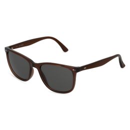 Fielmann JIL 011 SUN CL | Unisex-Sonnenbrille | Fassung: Vollrand, Quadratisch, Propionat, Braun Transparent | Glasfarbe: G15