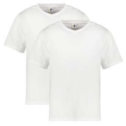 Herren Gro&szlig;e Gr&ouml;&szlig;en | Pfundskerl Doppelpack T-Shirts "Pfundskerl" mit V-Ausschnitt Farbe wei&szlig; Gr&ouml;&szlig;e: 10XL