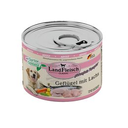 LANDFLEISCH Hundefutter 'Classic' Gefl&uuml;gel, Lachs 195 g
