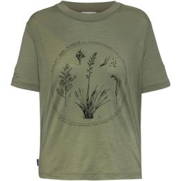Icebreaker 150 Tech Lite Crop Seed Story Funktionsshirt Damen - Gr&ouml;&szlig;e S - gr&uuml;n